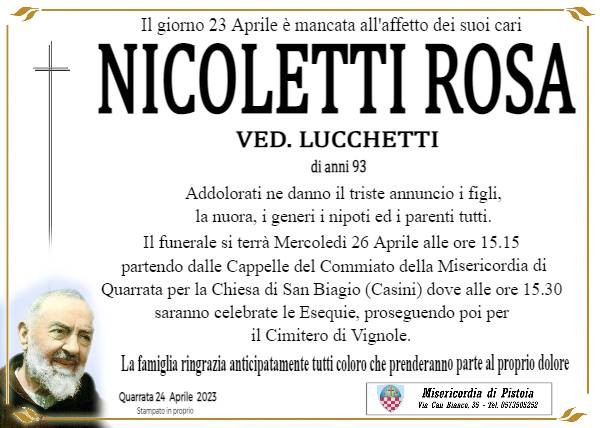 Rosa Nicoletti - Reportpistoia