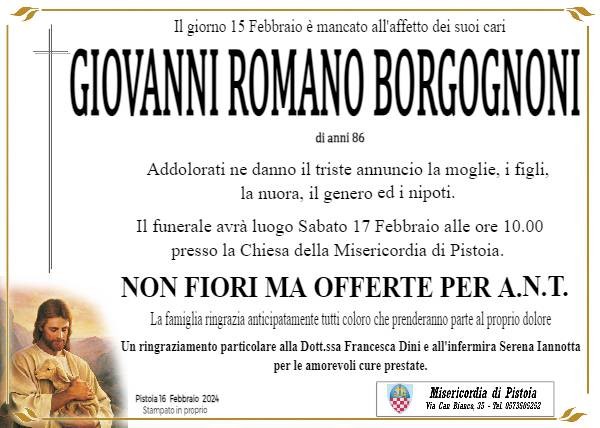 Giovanni Romano Borgognoni - Reportpistoia