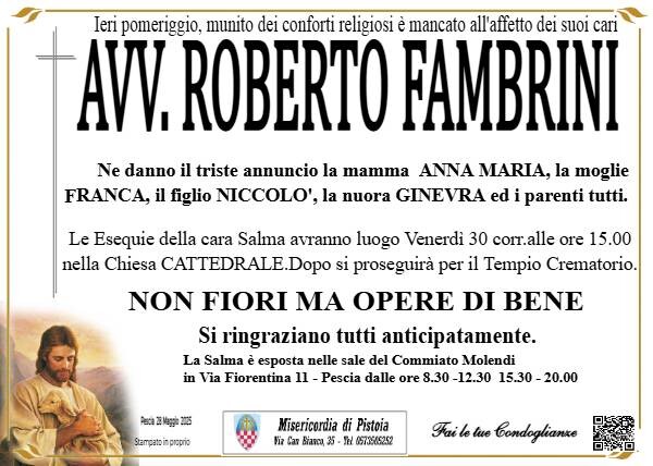 Avv. Roberto Fambrini - Reportpistoia