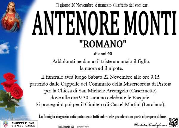 Antenore Monti - Reportpistoia